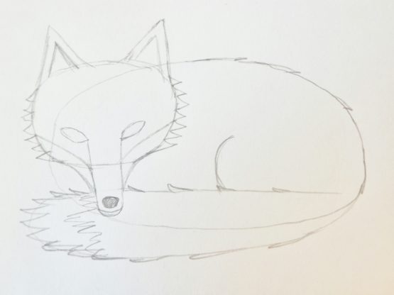 How To Draw A Sleepy Fox [step-by-step] - Birch And Button