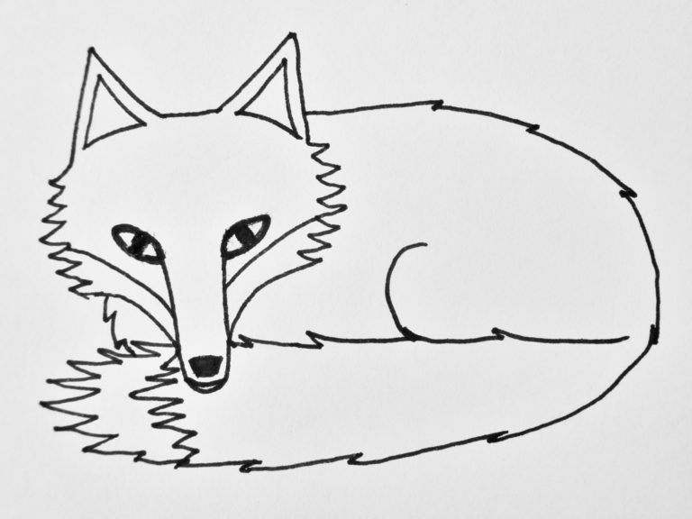How To Draw A Sleepy Fox [step-by-step] - Birch And Button