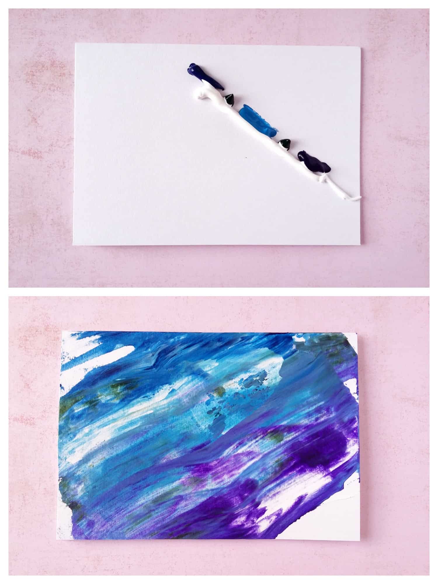 DIY Striped And Marbled Notecards - Birch And Button